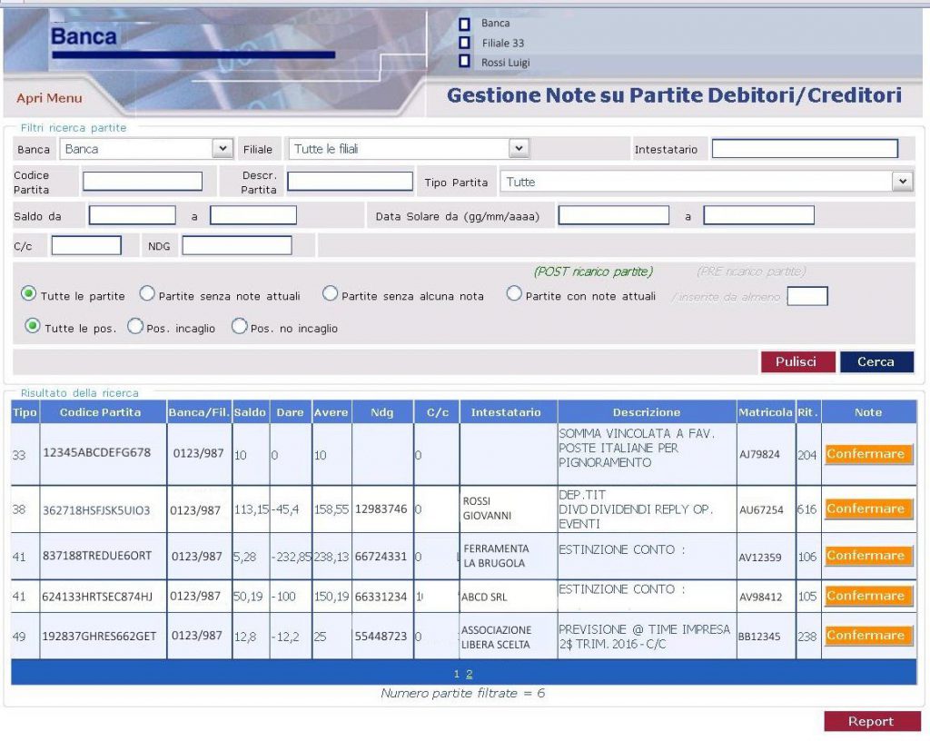 Note su partite anomale - ConfiNet Srl